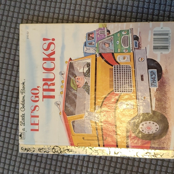 Little Golden Book | Other | Lets Go Trucks | Poshmark